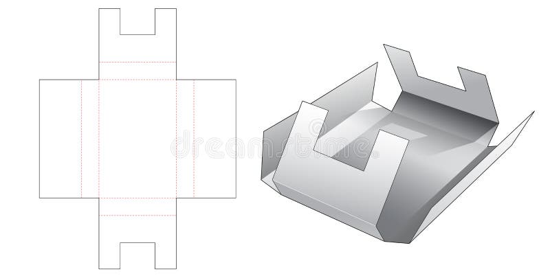 Insert Wrap Box Die Cut Template Stock Vector - Illustration of folding ...