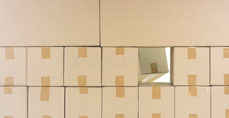 Stack of cartons stock photo. Image of carton, recycle - 36466100