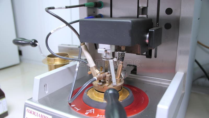 Inserting Brass Probes into Container with Testing Material Stock Video ...