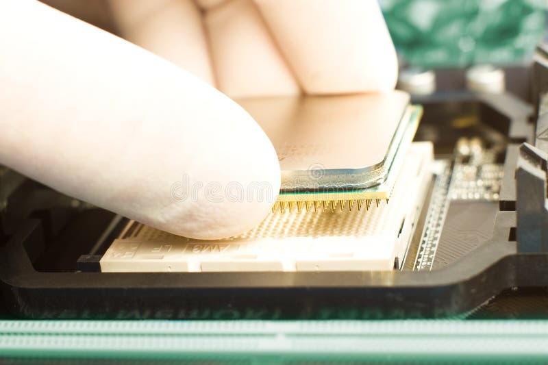 Computer CPU stock photo. Image of hardware, insert, install - 20227770