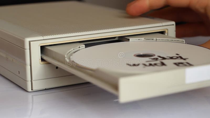 Inserting Disc into DVD ROM Device Stock Video - Video of ejected ...