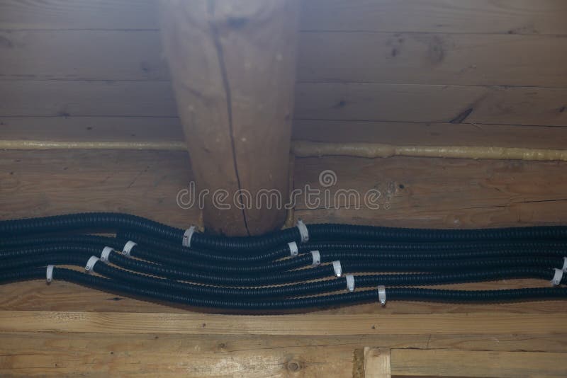 Inserting Electrical Cables into a Wooden House through the Air with ...