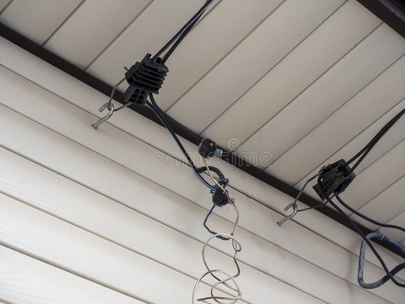 Inserting Electrical Cables into a Wooden House through the Air with ...