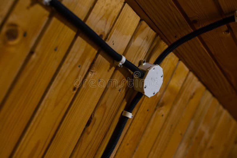Inserting Electrical Cables into a Wooden House through the Air with ...