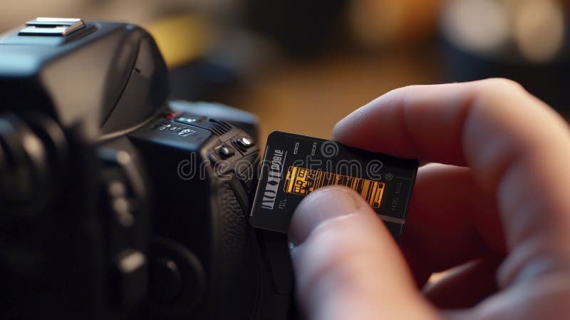 Inserting a Memory Card into a Camera Home Studio Photography Action ... Inserting a Memory Card into a Camera Home Studio Photography Action ...