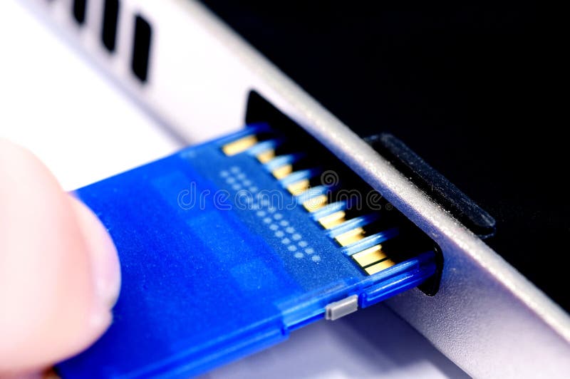 Inserting SD card stock image. Image of card, hand, memories - 47582409