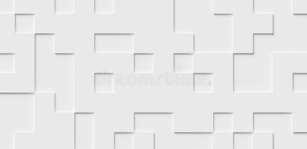 Inset Two Level White Horizontal Rectangle Cube Boxes Block Background ...