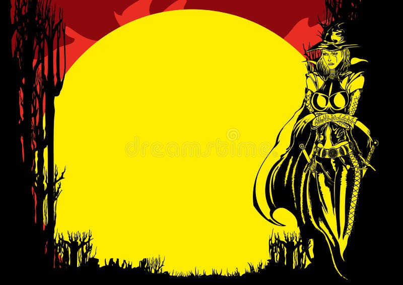 Inseto De Dia Das Bruxas Com Bruxa Ilustração do Vetor - Ilustração de ...