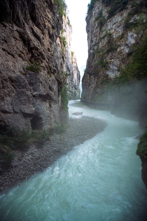 Inside the Aare Gorge, a Section of the River Aare that Carves through ...