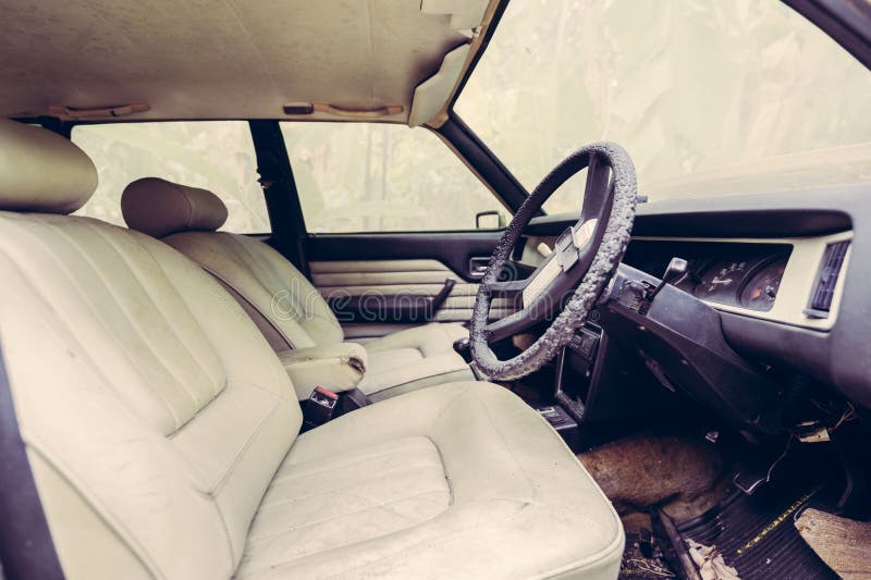 Inside of abandoned car stock photo. Image of condition - 60611054