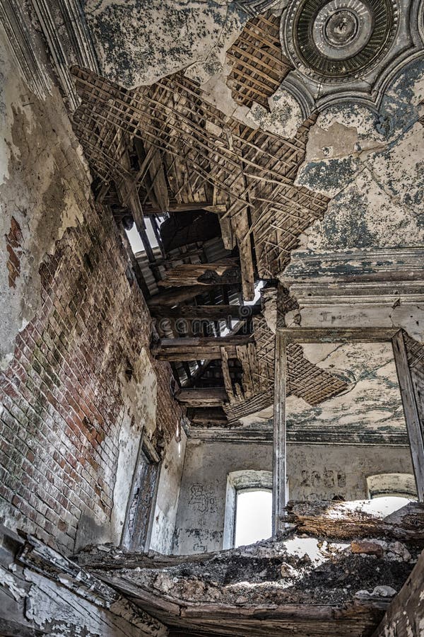 Inside an abandoned house stock photo. Image of damaged - 108438432