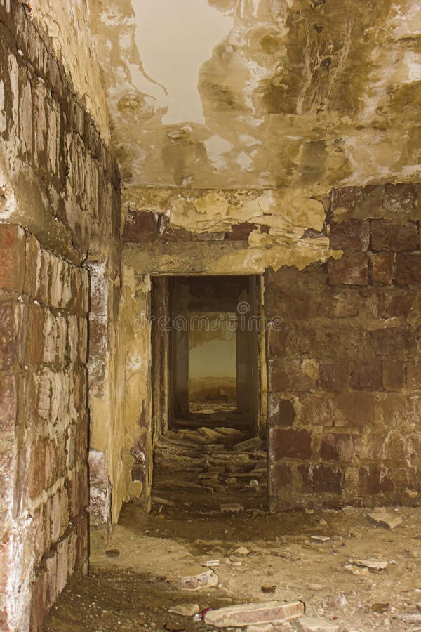 Inside of Abandoned Old House with Cracked Walls Stock Image - Image of ...