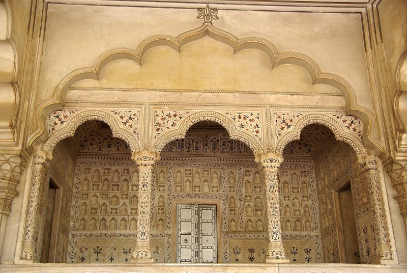 Inside Agra fort, India stock photo. Image of architecture - 7657804