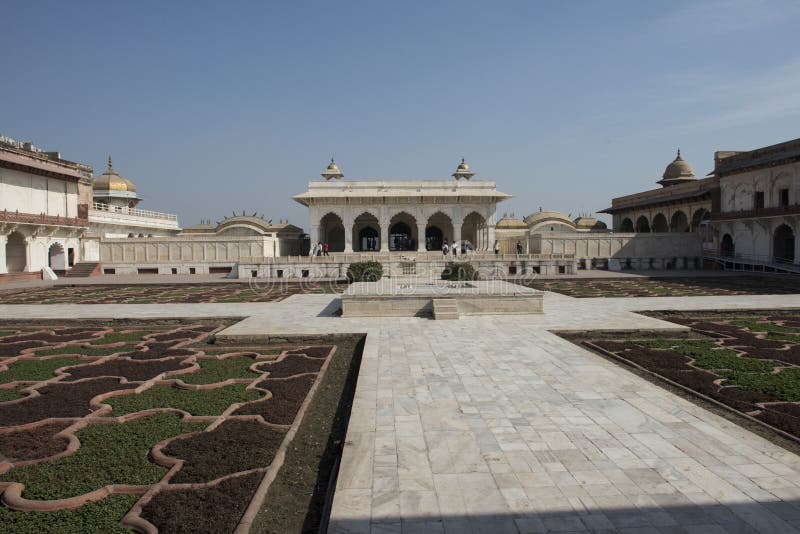 Inside Agra Fort. India stock image. Image of courtyard - 64928123