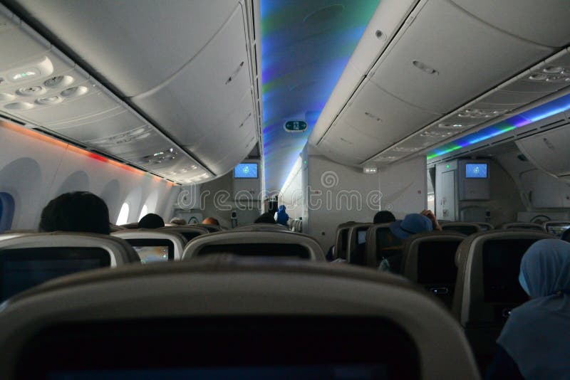 Passengers Onboard Plane stock photo. Image of women, traveler - 1124550