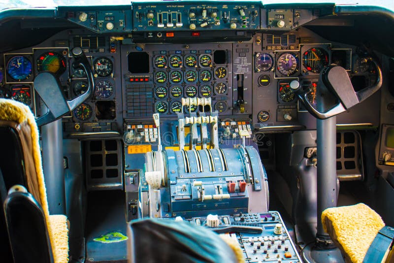 Inside Airplane stock image. Image of hightech, pilot - 80781615