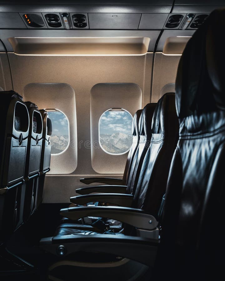 Inside Airplane Look Outside Window Stock Image - Image of holiday ...