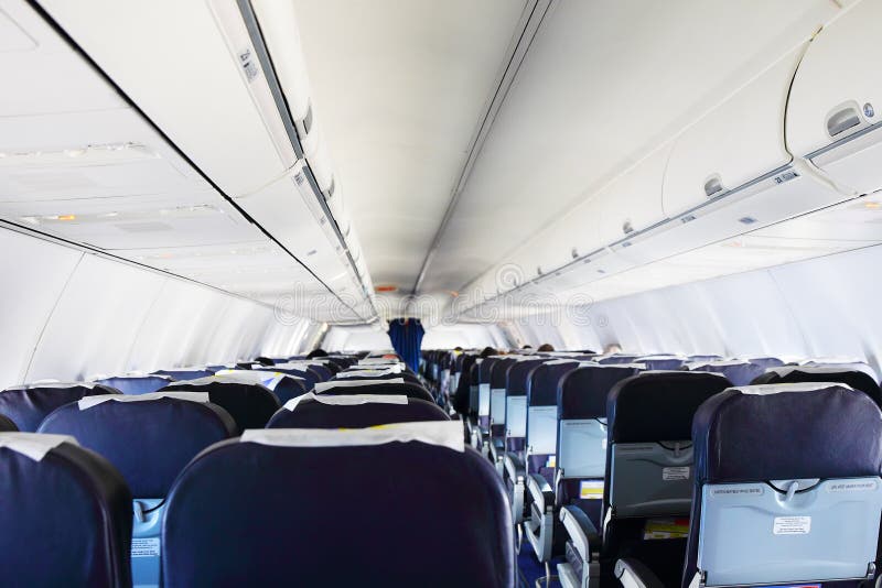 Inside airplane view stock image. Image of destination - 71015377