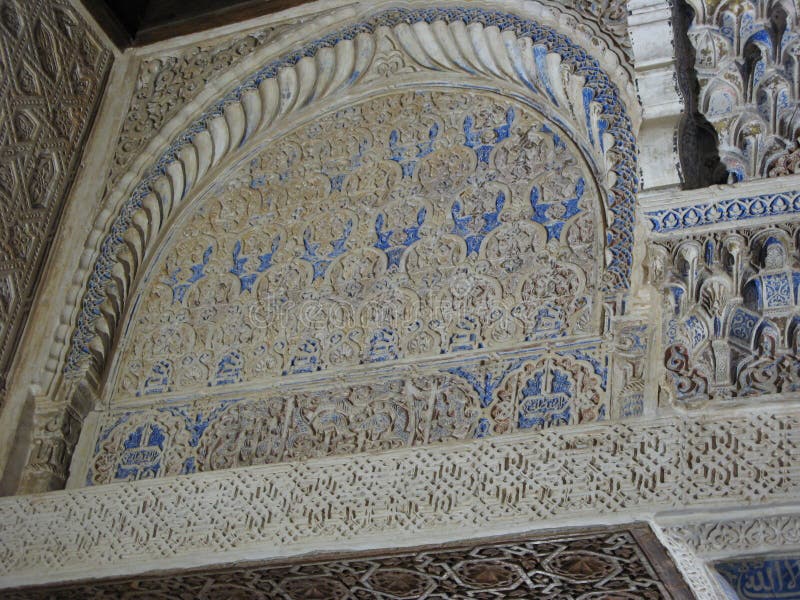 Inside the alhambra palace stock photo. Image of ancient - 81412788