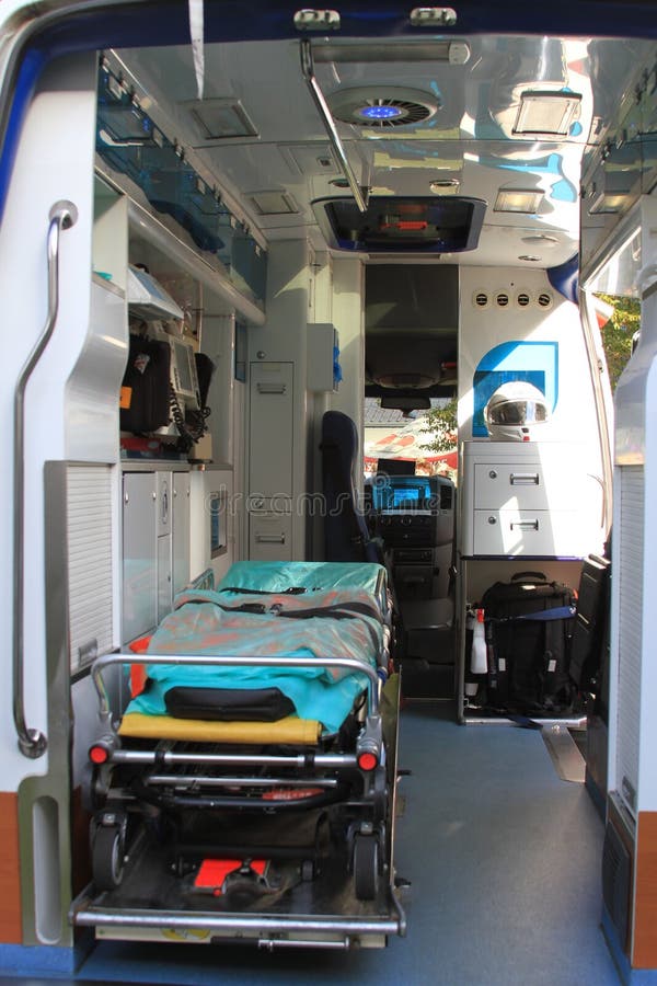 Inside ambulance editorial image. Image of instrument - 59706580