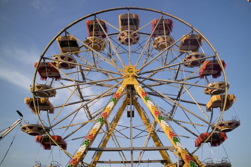 Inside an Amusement Park the Colors of the Ferris Wheel Stock Image ...