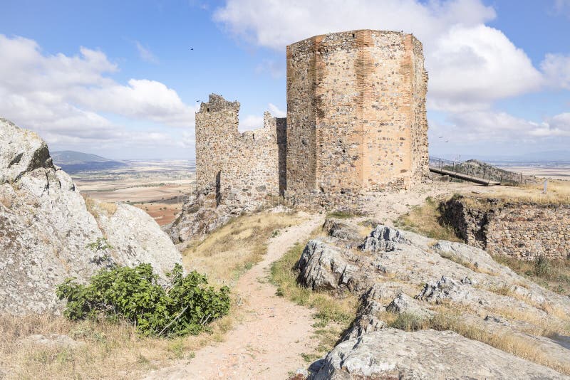 Inside the Ancient Castle of Magacela, Badajoz Stock Photo - Image of ...