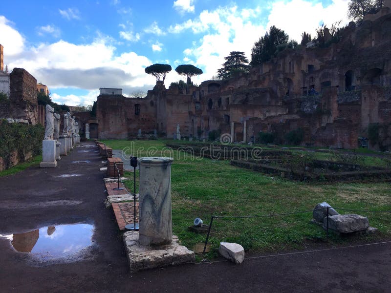 Roman Forum in Rome stock image. Image of historic, attraction - 179637959
