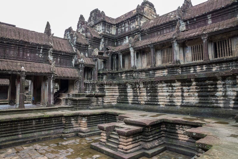 Inside Angkor Wat stock photo. Image of view, empty, stone - 28292282