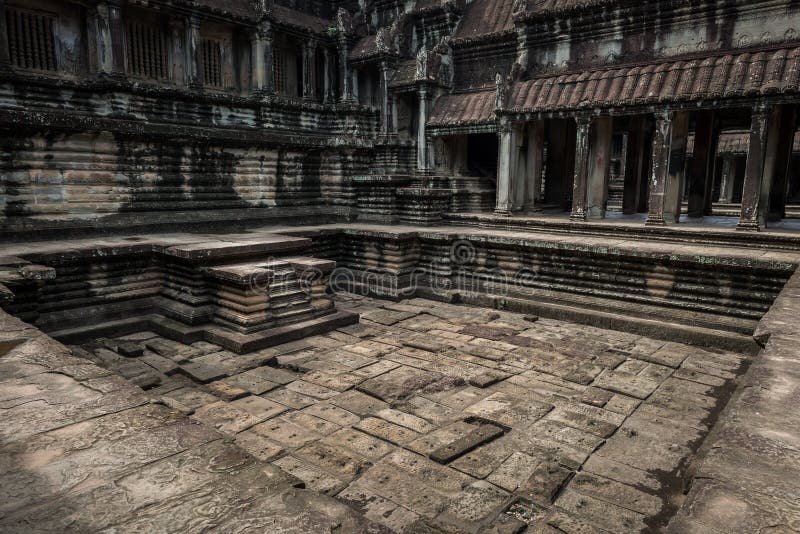 Inside Angkor Wat stock image. Image of heritage, southeast - 57987335