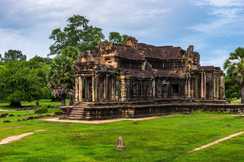 Inside Angkor Wat stock image. Image of siem, ancient - 57987329
