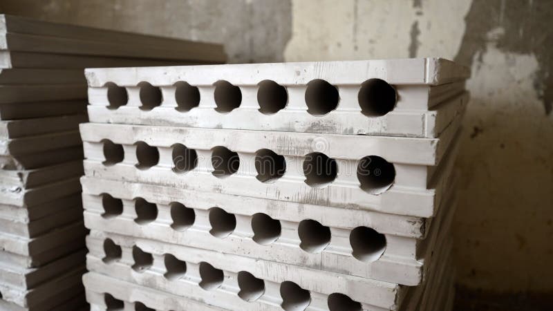 Inside the Apartment There are Concrete Slabs Laid in a Row. Stacks of ...