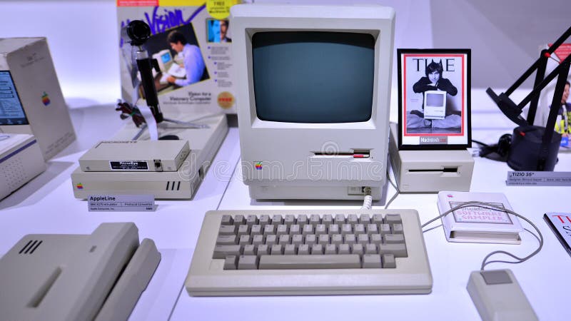 Warsaw, Poland. 10 February 2023. Inside the Apple Museum. Macintosh ...
