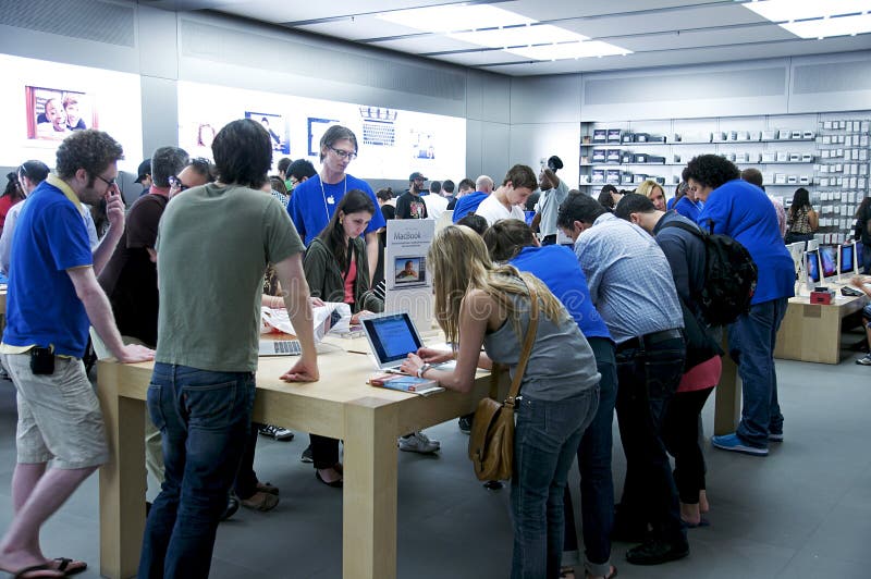Inside the Apple Store - Fifth Avenue, NYC Editorial Stock Image ...