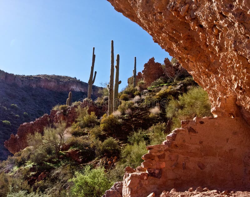 Inside Arizona S Tonto National Monument Stock Image - Image of native ...