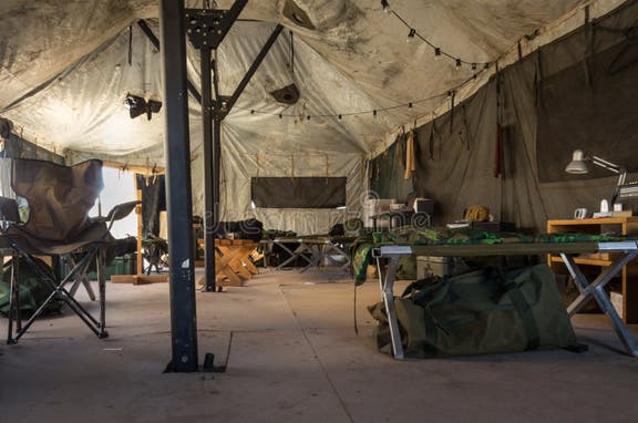 Inside Army Tent Barracks Stock Photos - Free & Royalty-Free Stock ...