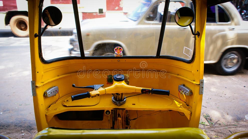 Inside an autorickshaw stock photo. Image of india, traffic - 46664286