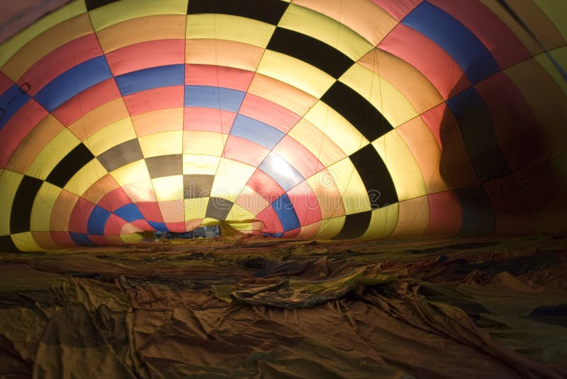 Inside Balloon Envelope stock image. Image of gondola - 17868719