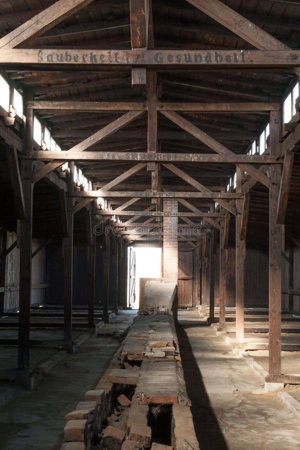Inside of the Barracks of Auschwitz Birkenau Concentration Camp ...