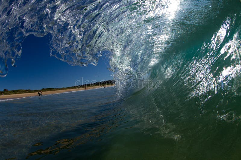 Inside the Barrel of a Wave Stock Image - Image of break, color: 161827245