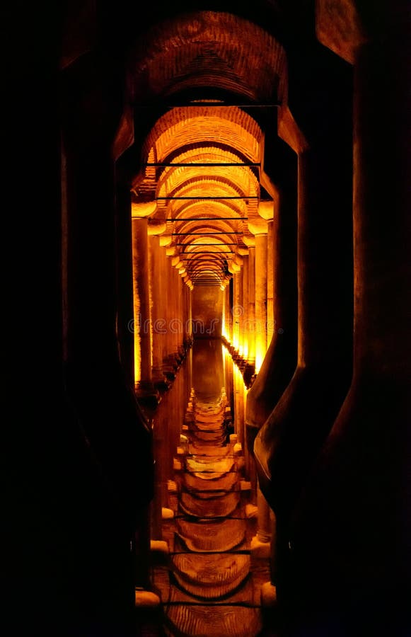 Inside the Basilica Cistern in Istanbul Stock Photo - Image of indoor ...