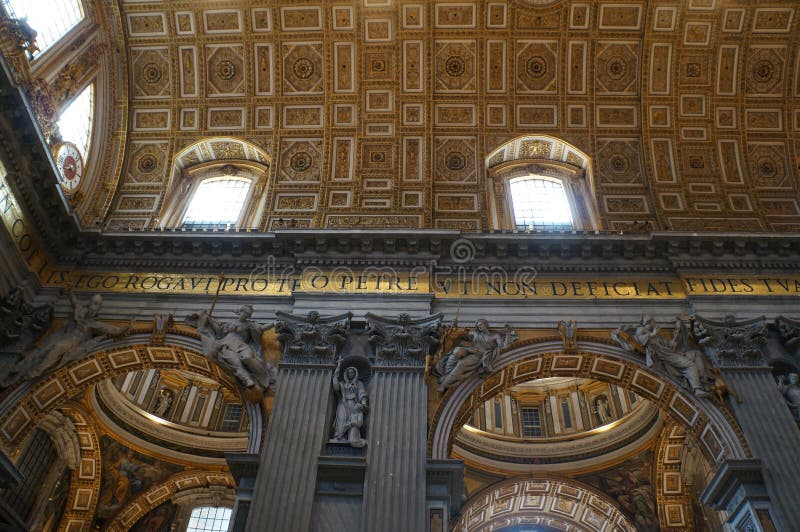 Inside of Basilica of Saint Peter in Vatican Editorial Stock Photo ...