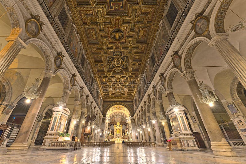 The Inside of the Basilica Santa Maria in Aracoeli Editorial Stock ...