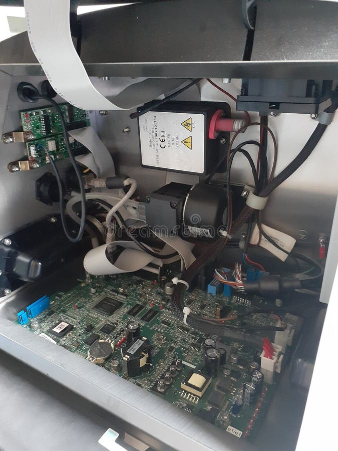 Inside of Batch Coding Machine Stock Image - Image of chip, closeup ...