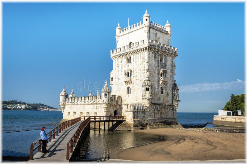 Belem Tower, an Ancient Fortress in Lisbon, Portugal Editorial ...