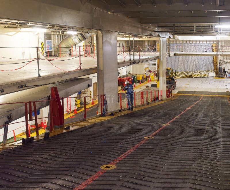 Inside a Big Roro Ship during Maintanance Stock Photo - Image of rust ...