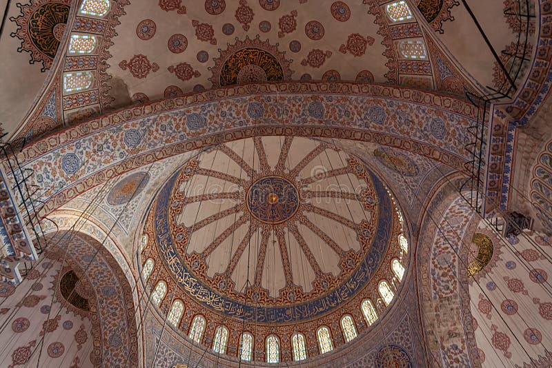 Inside the Blue Mosque, Blue Mosque Istanbul Stock Image - Image of ...