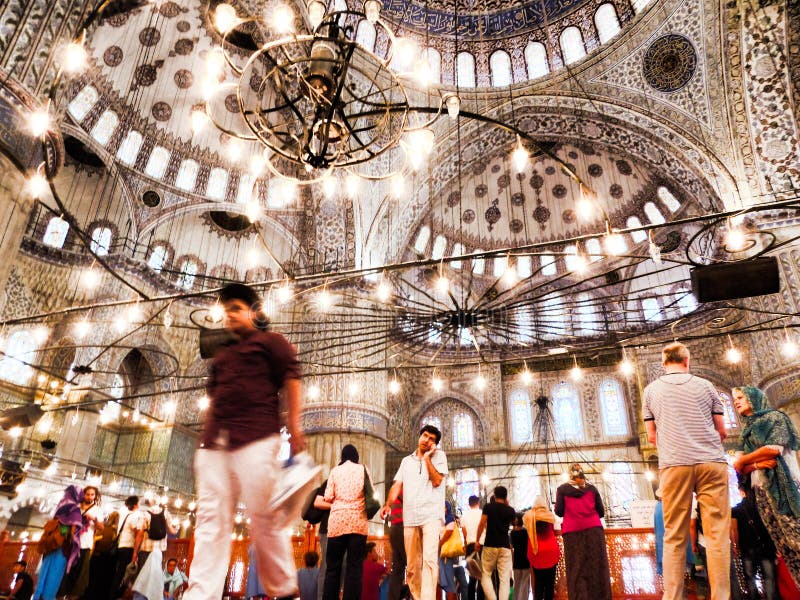 Inside the Blue Mosque editorial image. Image of istanbul - 64883435