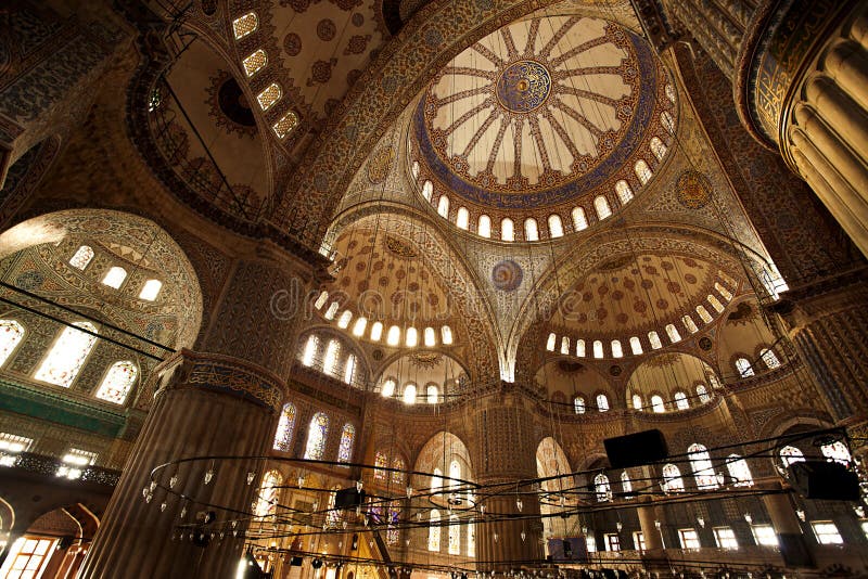 Inside the Blue Mosque, Instabul Stock Image - Image of tourism ...