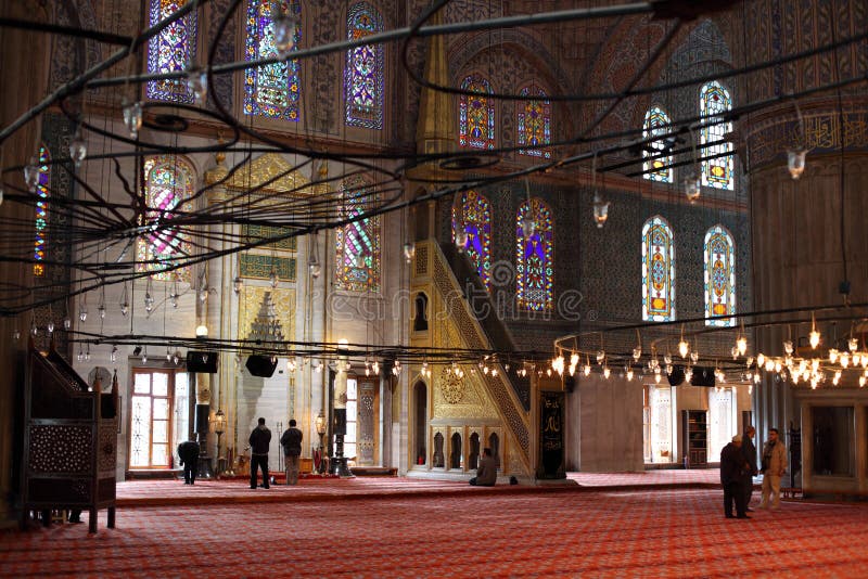 Inside of Blue Mosque, Istanbul Editorial Photo - Image of religion ...