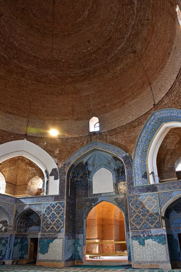 Inside the Blue Mosque or Masjed-e Kabud , Tabriz, Iran Stock Image ...